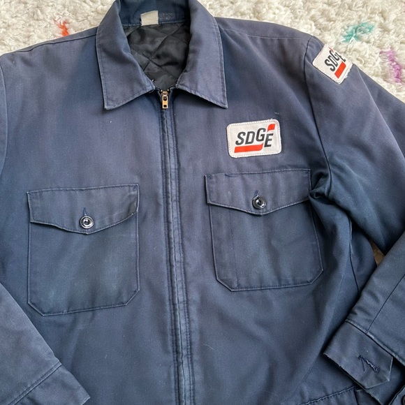 Vintage | Jackets & Coats | Vintage Sdge Electrician Utility Jacket ...